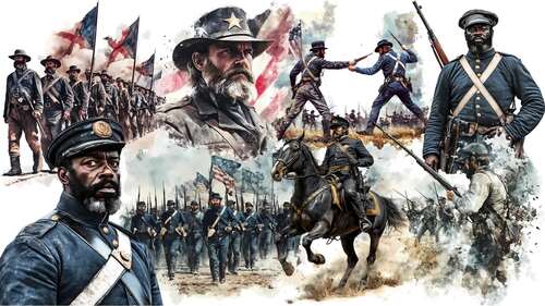 Watercolor Civil War Clipart Set of 22 Files by ArtisticTimberStudio