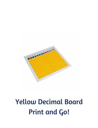 Yellow Decimal Board, Decimal Material and Number Cards Montessori ...