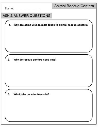 Animal Rescue Centers Level L | HMH Leveled Reader Companion | 3rd ...