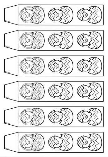 Easter Craft, Paper Chains Spring Coloring & Craftivity Decoration ...