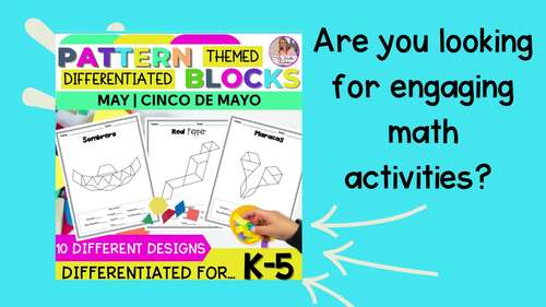 May Pattern Blocks | Shapes Puzzles For Math Centers | 2D Shape Mats