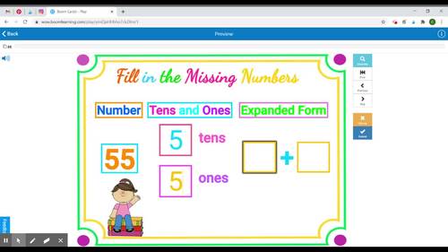 Place Value Games Expanded Form Boom Cards 1st Grade Math | TPT