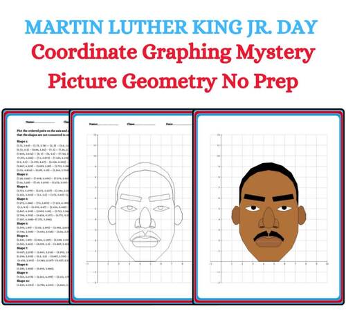 Martin Luther King Jr. Coordinate Graphing Worksheets | MLK Day ...