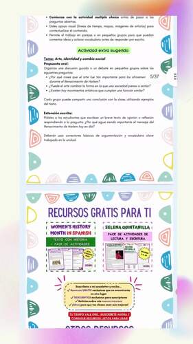 The Harlem Renaissance SPANISH Reading Comprehension Activities ...