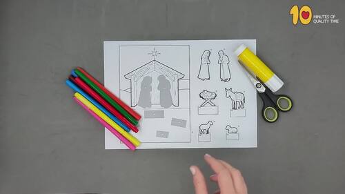 The Nativity Scene 3D Craft by 10 Minutes of Quality Time | TPT