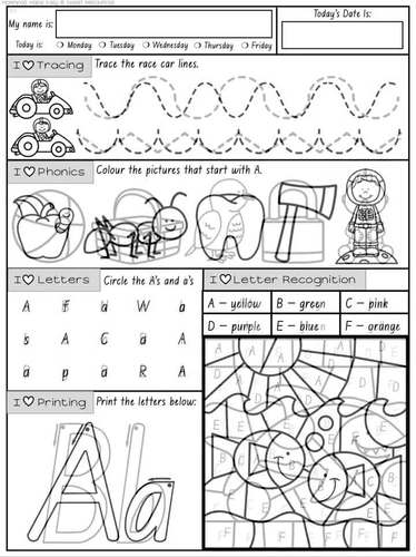 Mornings Made Easy! Kindergarten Morning Work Set One for NSW Australia