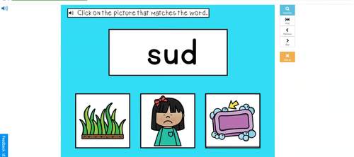 decode CVC words reading practice different short vowel sound Boom Cards™