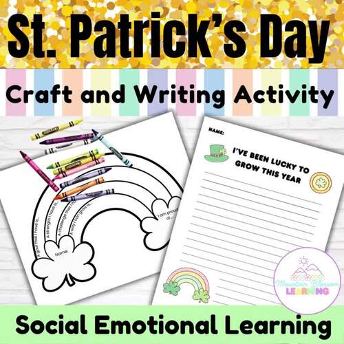 St. Patrick's Day Rainbow SEL Rainbow Craft | Goals, Strengths & Growth ...