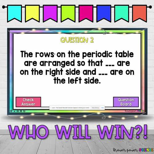 Periodic Table Interactive Powerpoint Game by Brower Power Science