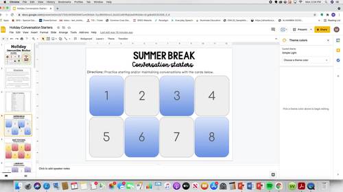 Holiday Conversation Starters - Google Slides | TpT
