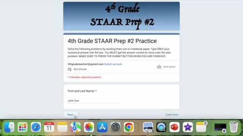 4th Grade Math STAAR Prep #2 Google Forms (Self-Grading) | TPT