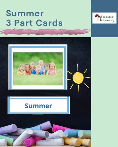Montessori 3-Part Matching Cards - Signs of Summer by Toadstool Learning