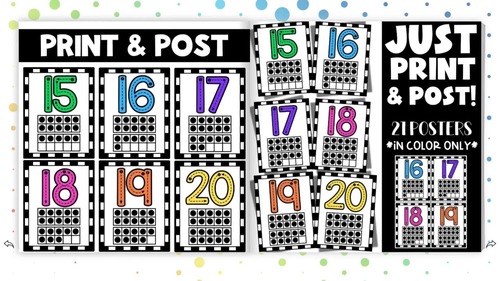 Kindergarten | Number Formation 0–20 | Posters | Handwriting | TPT