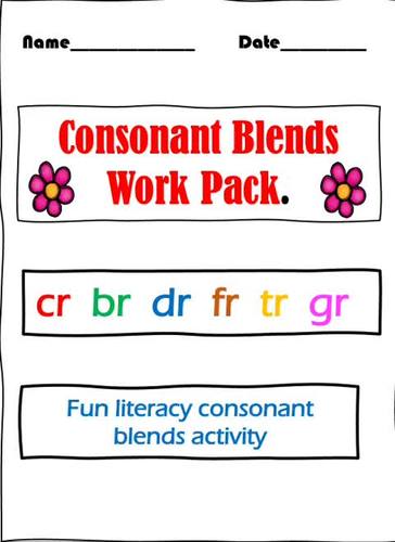 Beginning consonant blends cr, br, fr, dr, tr by Diverse Tutors | TPT