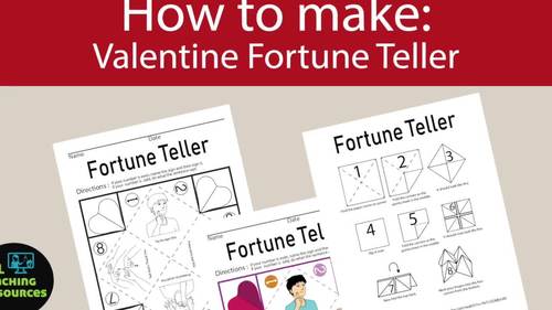 Valentine's Day Paper Fortune Teller (ASL) by ASL Teaching Resources