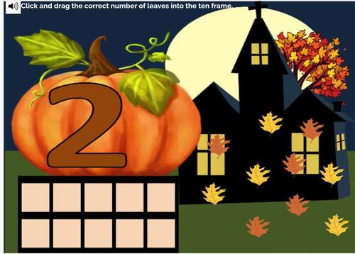 Subitizing Ten Frames with Leaves Boom Cards by Teacher's Pride | TPT
