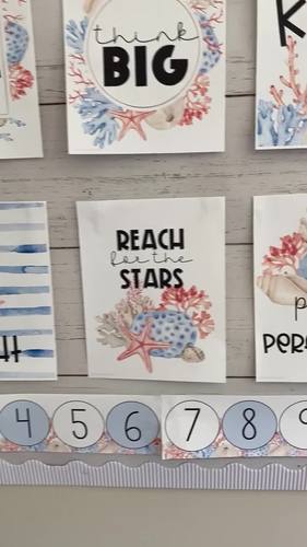 Number Line Ocean Theme by Modern Classroom Resources | TPT