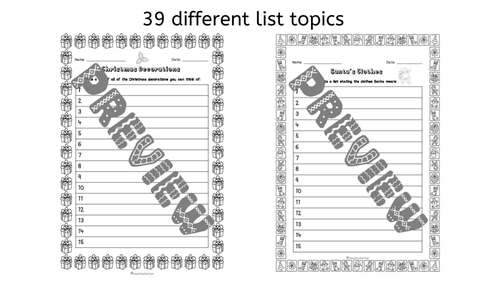 christmas-list-writing-book by teachnchatter | TPT
