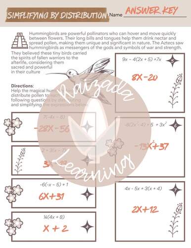 Simplifying By Distributing by Bilingual Álgebra | TPT