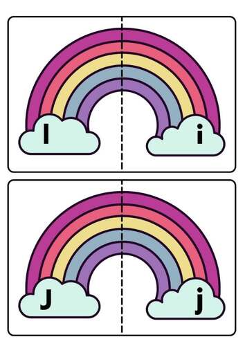 Matching Upper & Lowercase Alphabets Rainbow Puzzle by They Call Me Queen B