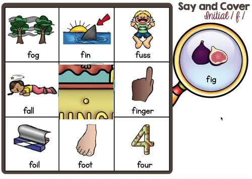 Back to School Articulation F Boom Cards Games for Speech Therapy