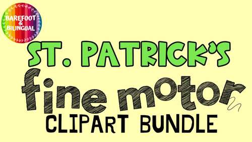 St Patricks Day Fine Motor Clipart GROWING BUNDLE **LIGHTNING DEAL**