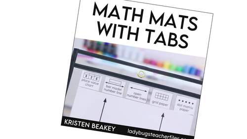 Math Mats with Tabs by Ladybug's Teacher Files | TPT