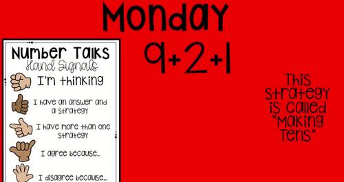 Number Talks Number Strings Addition to 100 Making Ten, Doubles ...