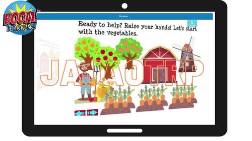Autumn Harvest Interactive Story Book - Boom Cards Distance Learning