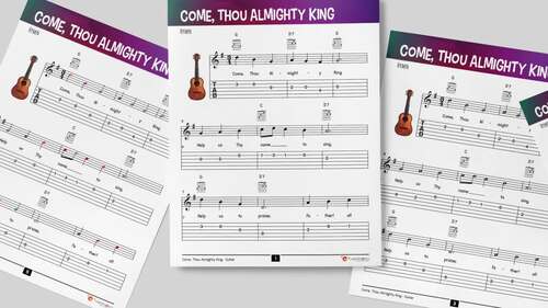 Come, Thou Almighty King - Hymn | Easy-to-Play Guitar Sheet Music & TAB