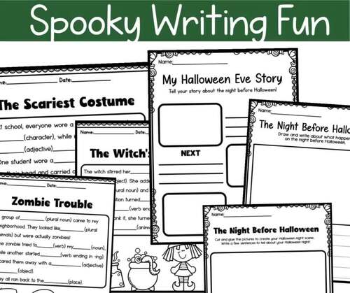 Halloween Literacy Centers and Writing Prompts Bundle | October ...