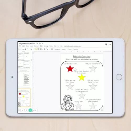 DIGITAL Interactive Fluency Binder for Speech Therapy | Stuttering