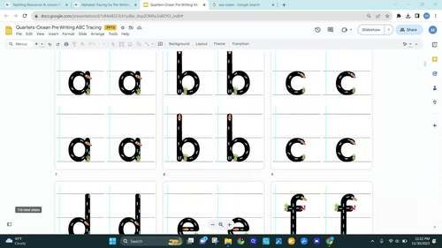 Alphabet Tracing for Pre-Writing Practice with Sea Ocean Creatures ...