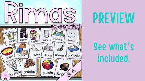 Rimas - Palabras que riman en espanol/Spanish Rhyming Words | TpT