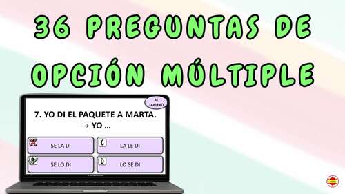 Spanish Direct Indirect Double Object Pronouns Practice Digital Game 4 ...