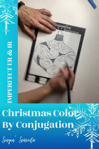 Imperfect Tense ER & IR Verbs Christmas Color By Conjugation by ...