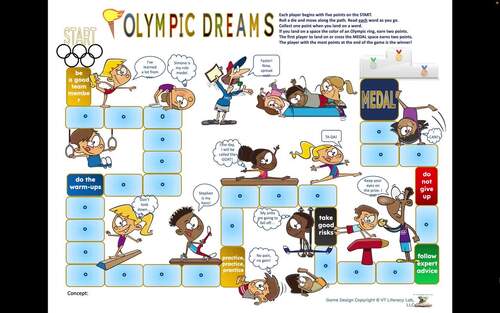 Editable Phonics Word Game Board Template | Literacy Games | Gymnastics ...