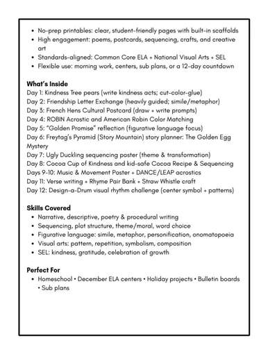 12 Days of Christmas Creativity Pack! Countdown Activities before ...