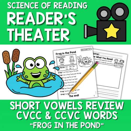 Decodable Readers Theater Short Vowels CVCC CCVC Words | Phonics Center ...