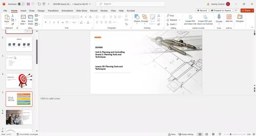 BOH4M UNIT 4 "PLANNING AND CONTROLLING"-Planning Tools and Techniques
