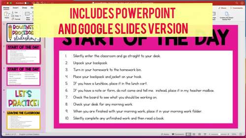 Classroom Routines and Procedures Powerpoint - EDITABLE by Mama Wears ...