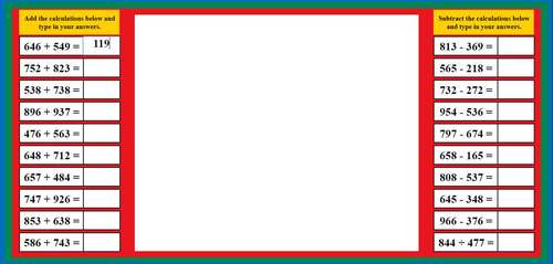 Mystery Digital Pixel Art NO PREP - Illusion 3-digit Addition and ...