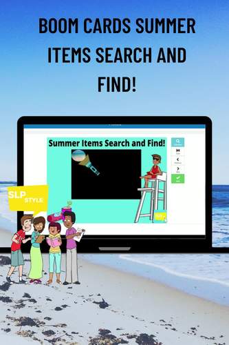 BOOM CARDS Summer Items Search and Find by SLPstyle | TPT