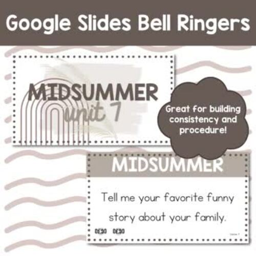 CKLA Grade 5 Unit 7 Midsummer Dream: Bell-ringers & Daily Writing Prompts