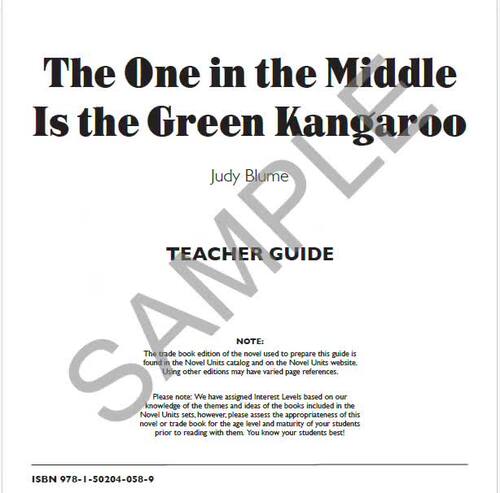 The One in the Middle Is the Green Kangaroo Novel Units® Teacher Guide
