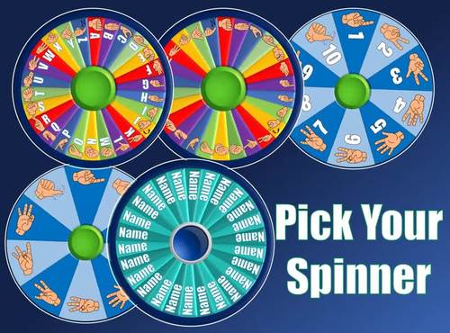 ASL PowerPoint Digital Spinners by Handy Teaching Tools | TpT