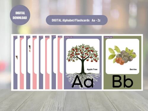 Farm Land Alphabet Flashcards by School House Boxes | TPT