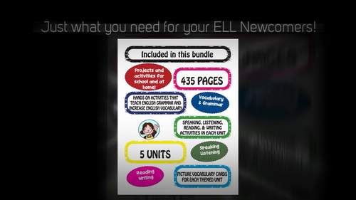 ESL Newcomer Activities - ESL Lesson Plan - ELL Newcomer Curriculum ...