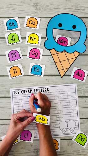 Summer Letter Tracing - Feed Me - Tracing Uppercase & Lowercase Letters