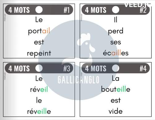 FRENCH Lecture et fluence Reading fluency practice VOL21 trigraphes AIL/EIL